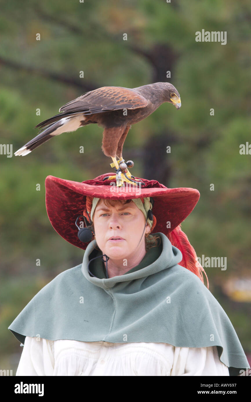 Master and eagle class falconer Kitty Tolson Carroll at the Louisiana ...