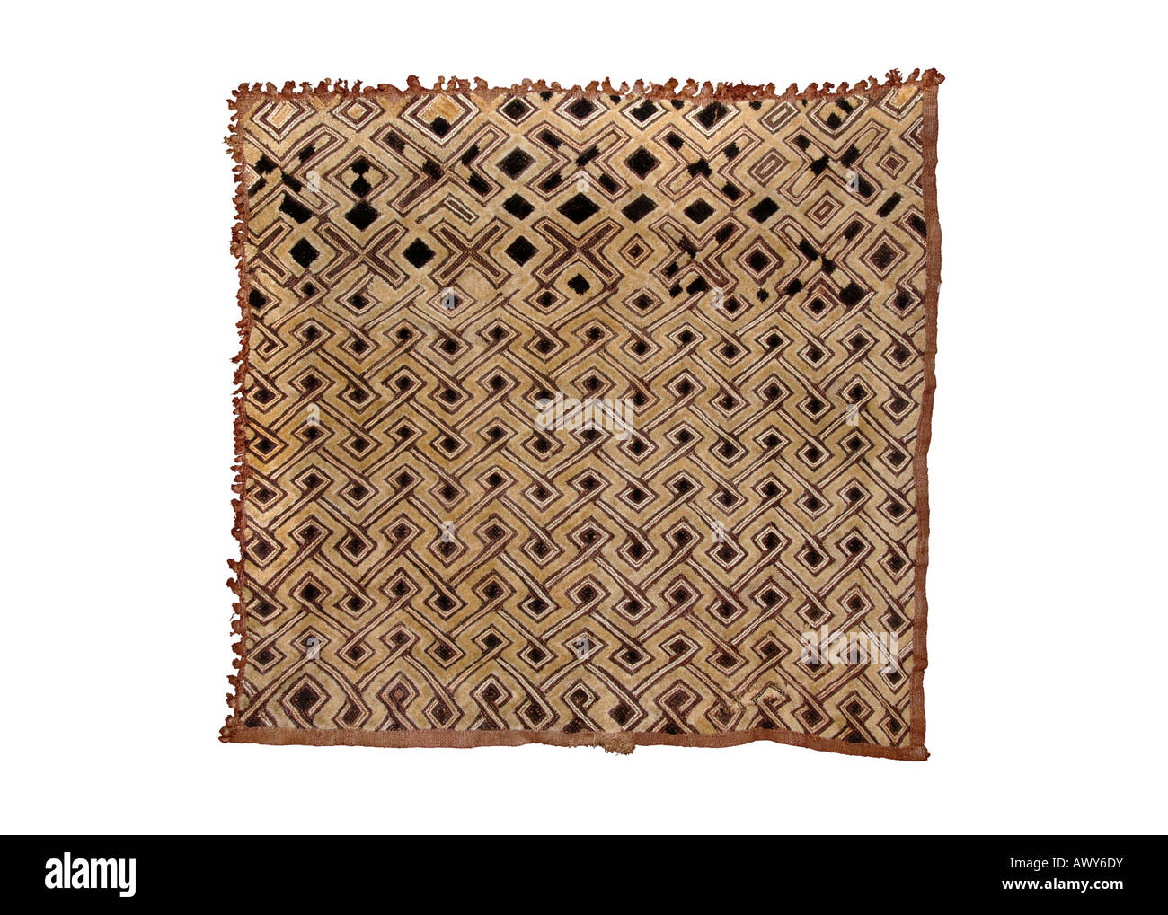 Woven raffia textile from The Democratic Republic of Congo (DRC ...