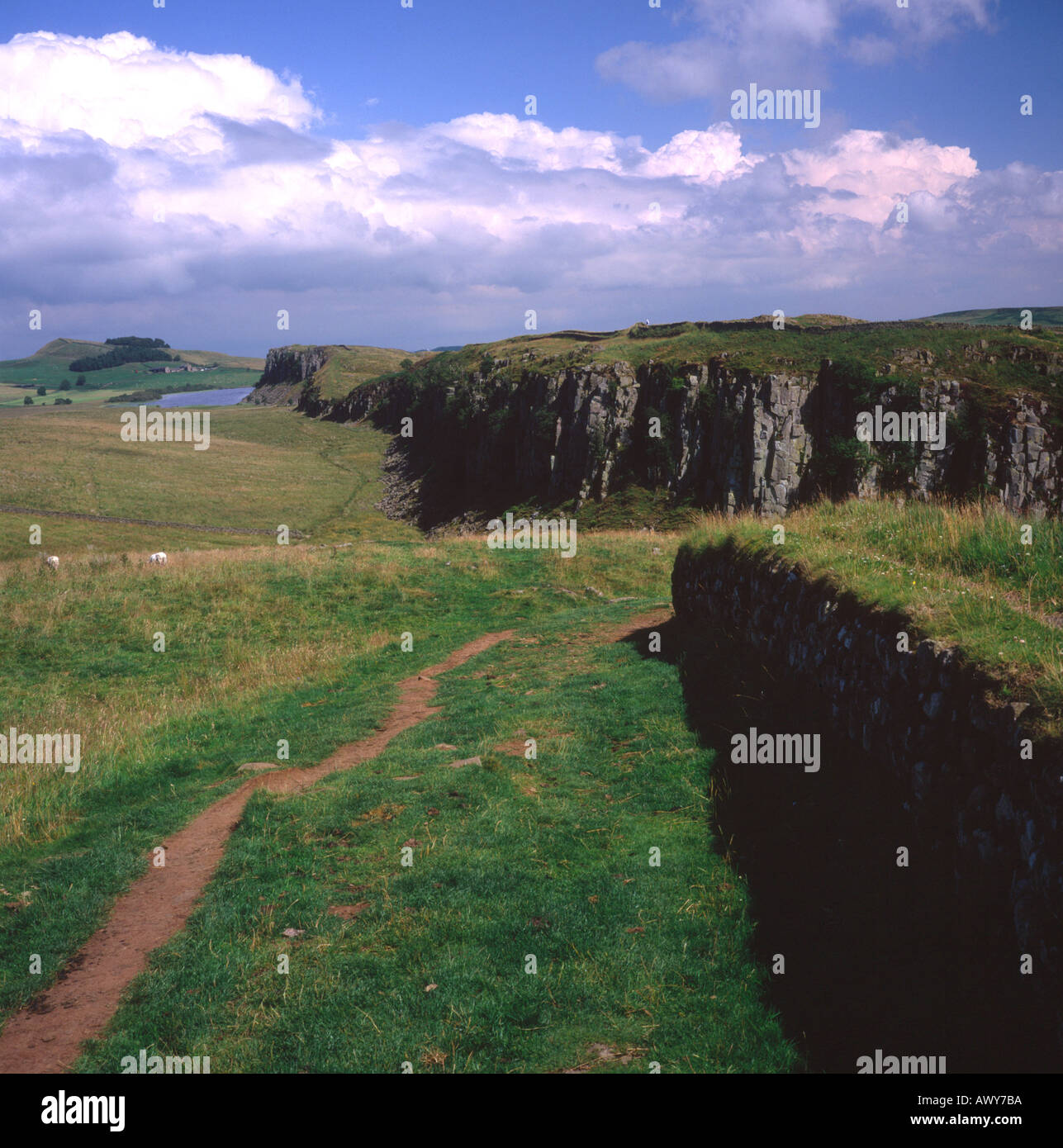 Steel Rigg Hadrians Wall England Stock Photo - Alamy