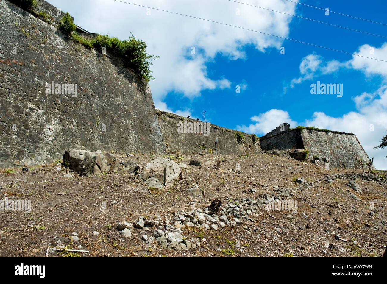 The walls of Fort George, St George's, Grenada Stock Photo - Alamy