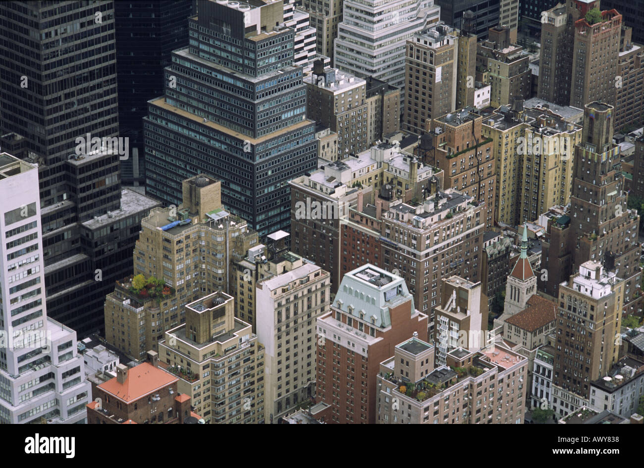 Manhattan aerial seen from empire state building hi-res stock ...
