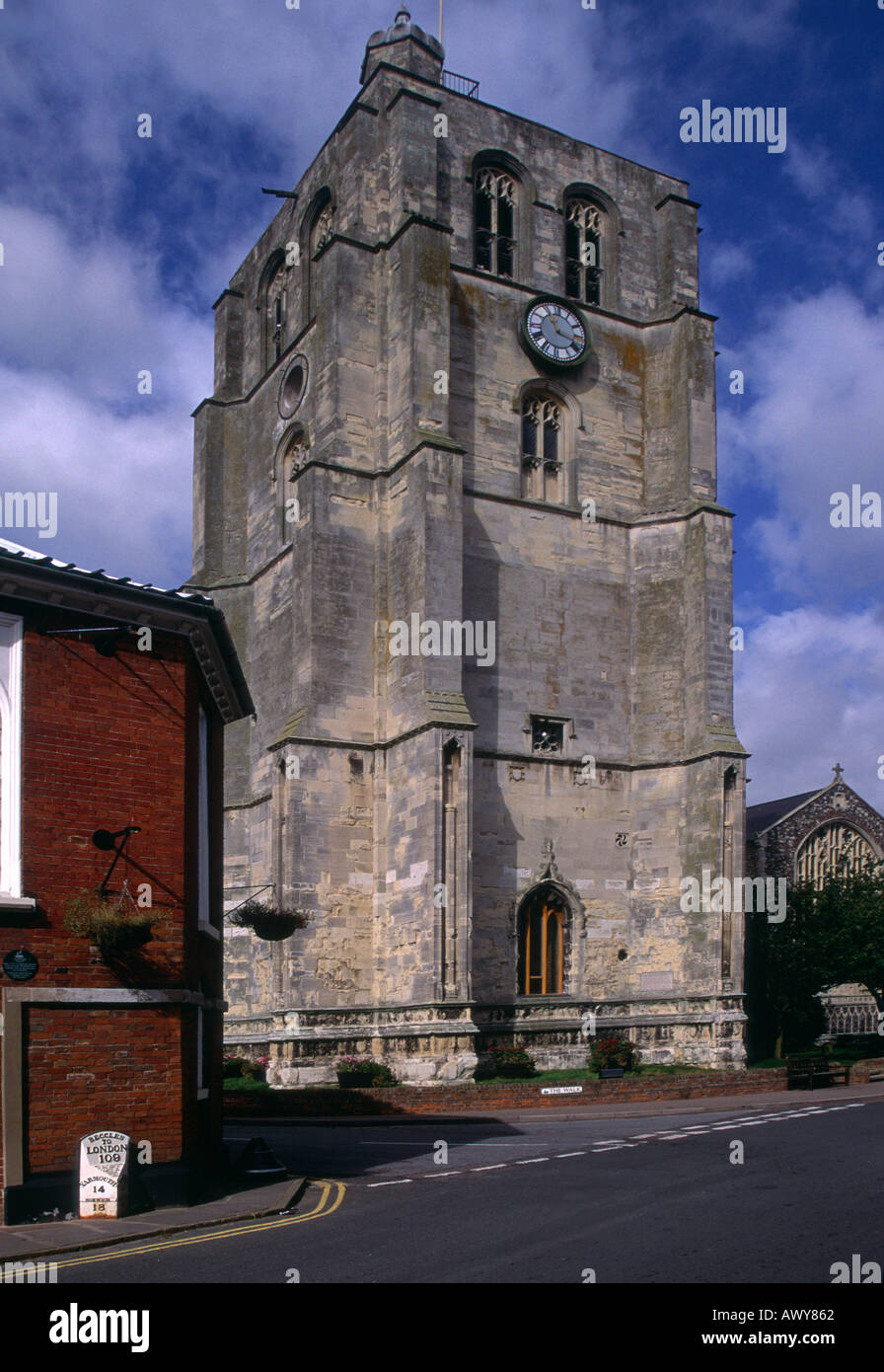 Church tower Beccles Suffolk England Uk Stock Photo - Alamy
