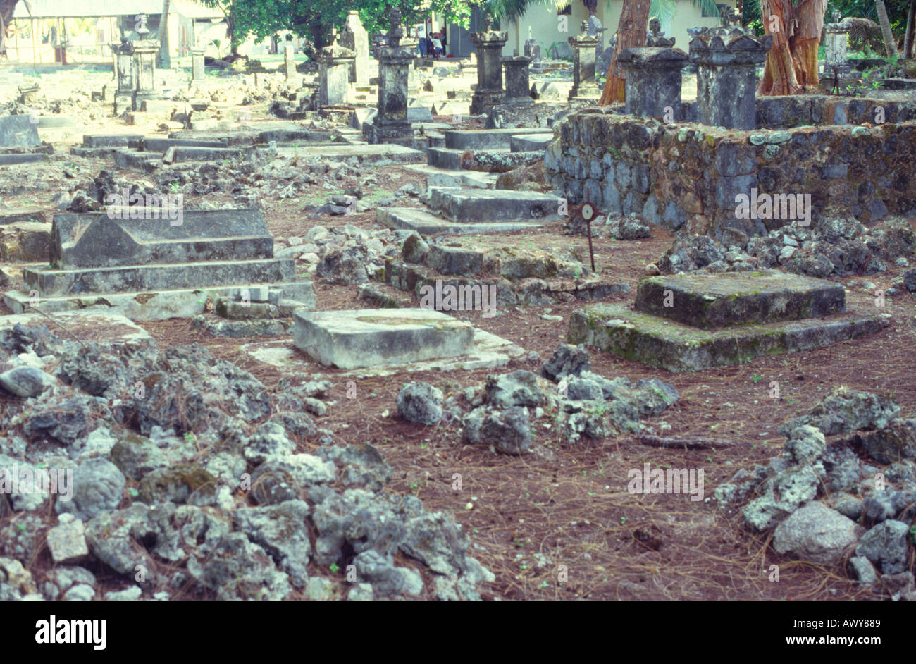 Old graves of French settlers La Digue Seychelles Stock Photo - Alamy