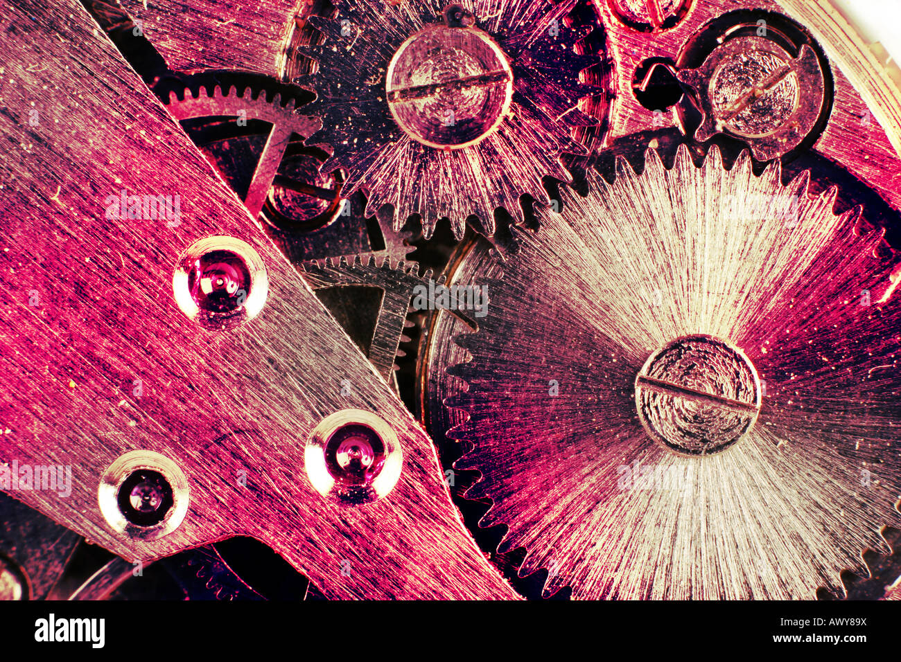 Part machine watch detail and extreme close up Stock Photo - Alamy