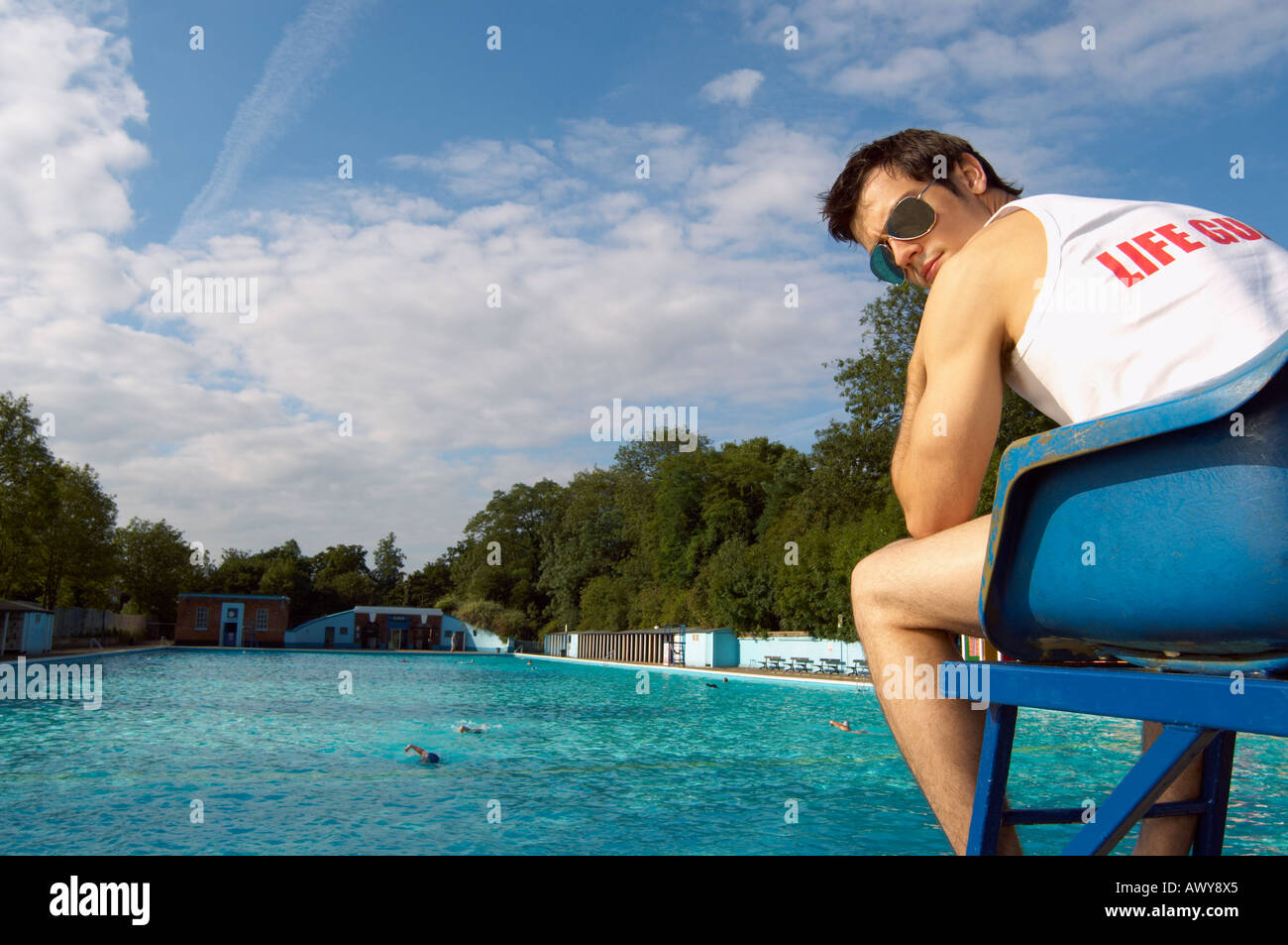 Lifeguard Swimming Pool Chair High Resolution Stock Photography and ...