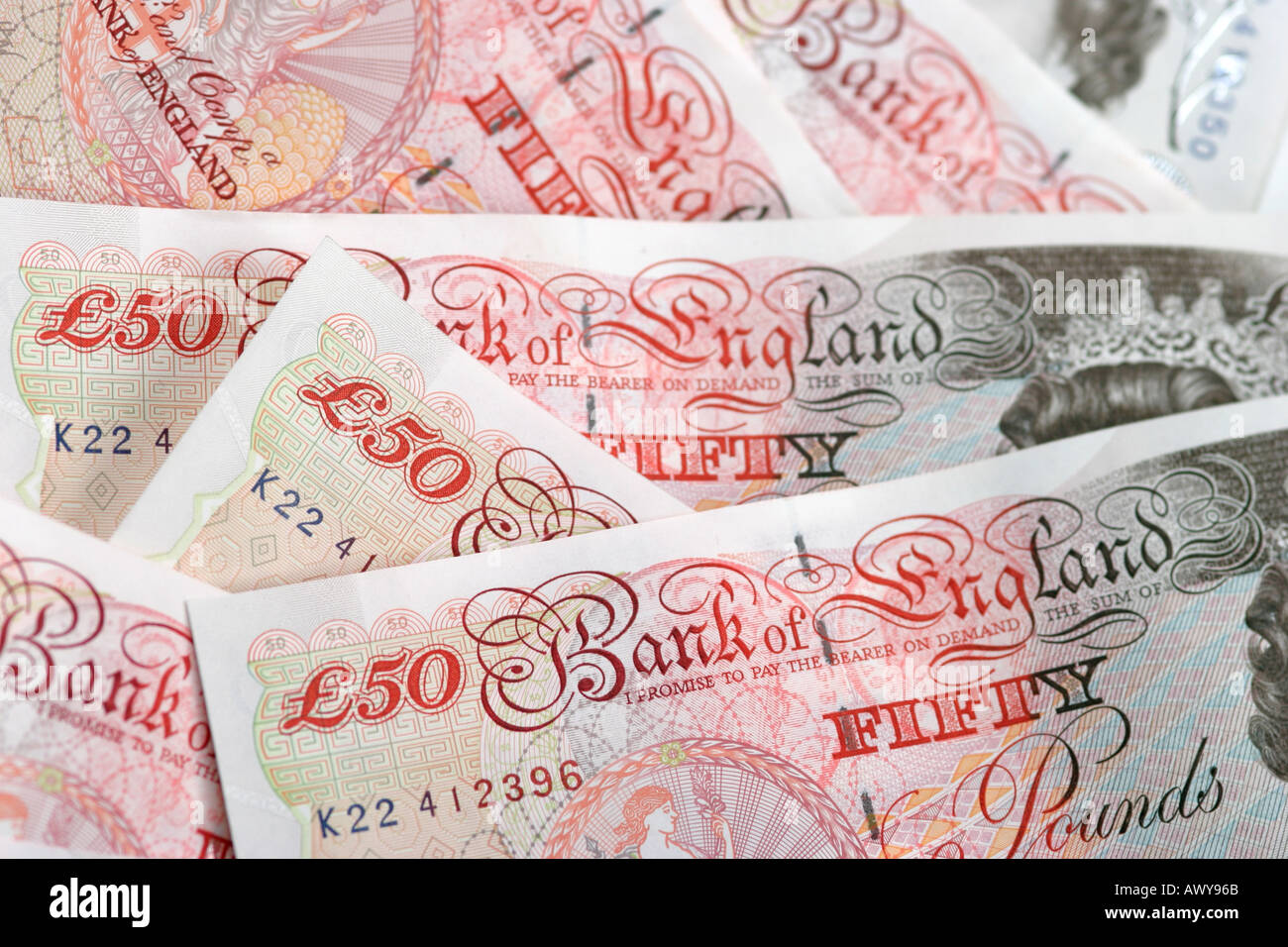 fifty pound notes UK 50 GBP Stock Photo - Alamy
