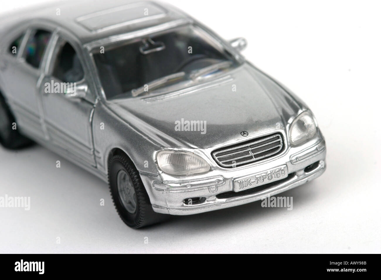 Toy silver mercedes car Stock Photo - Alamy