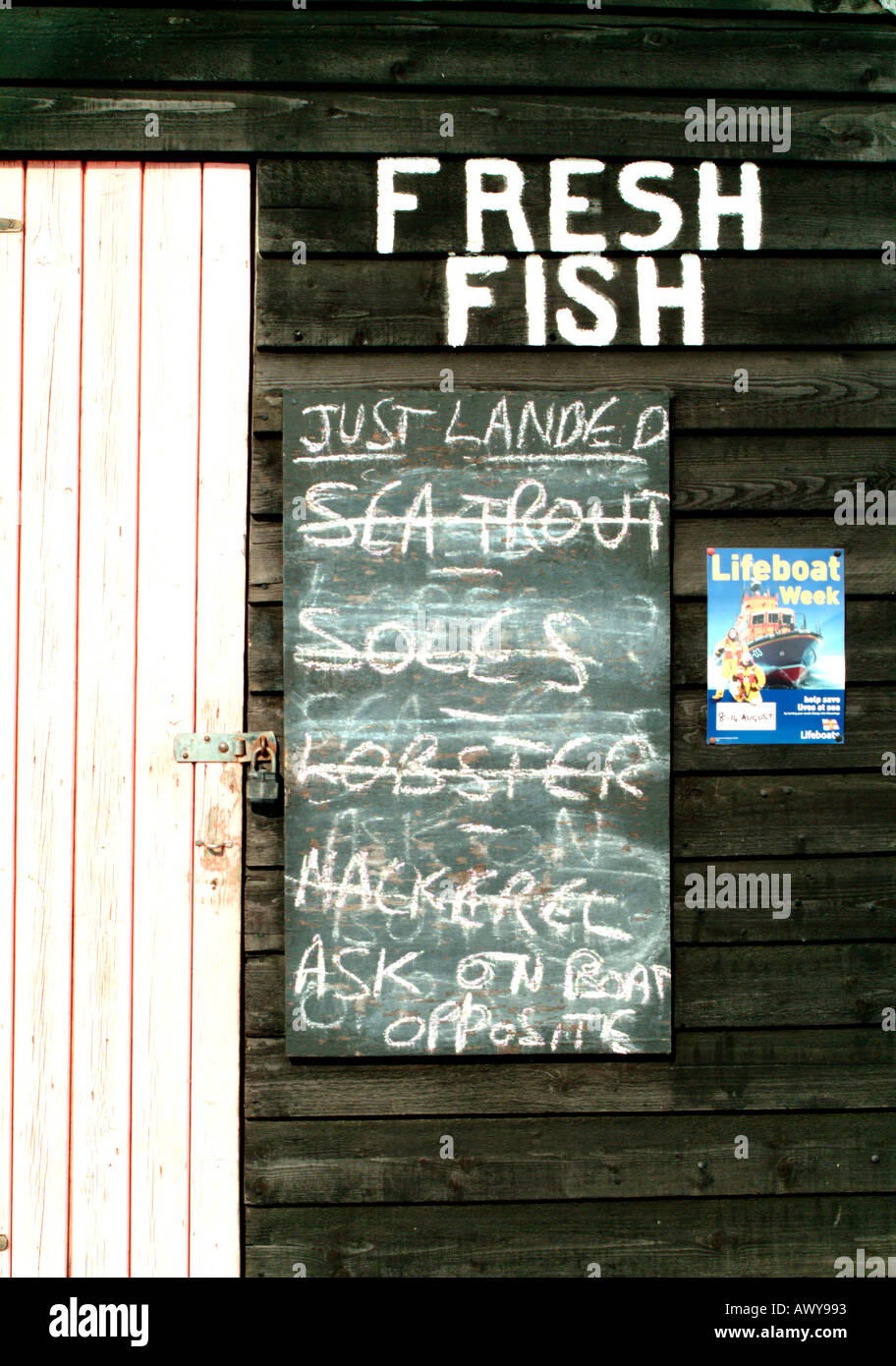 Fish sale signs outside fish hi-res stock photography and images - Alamy