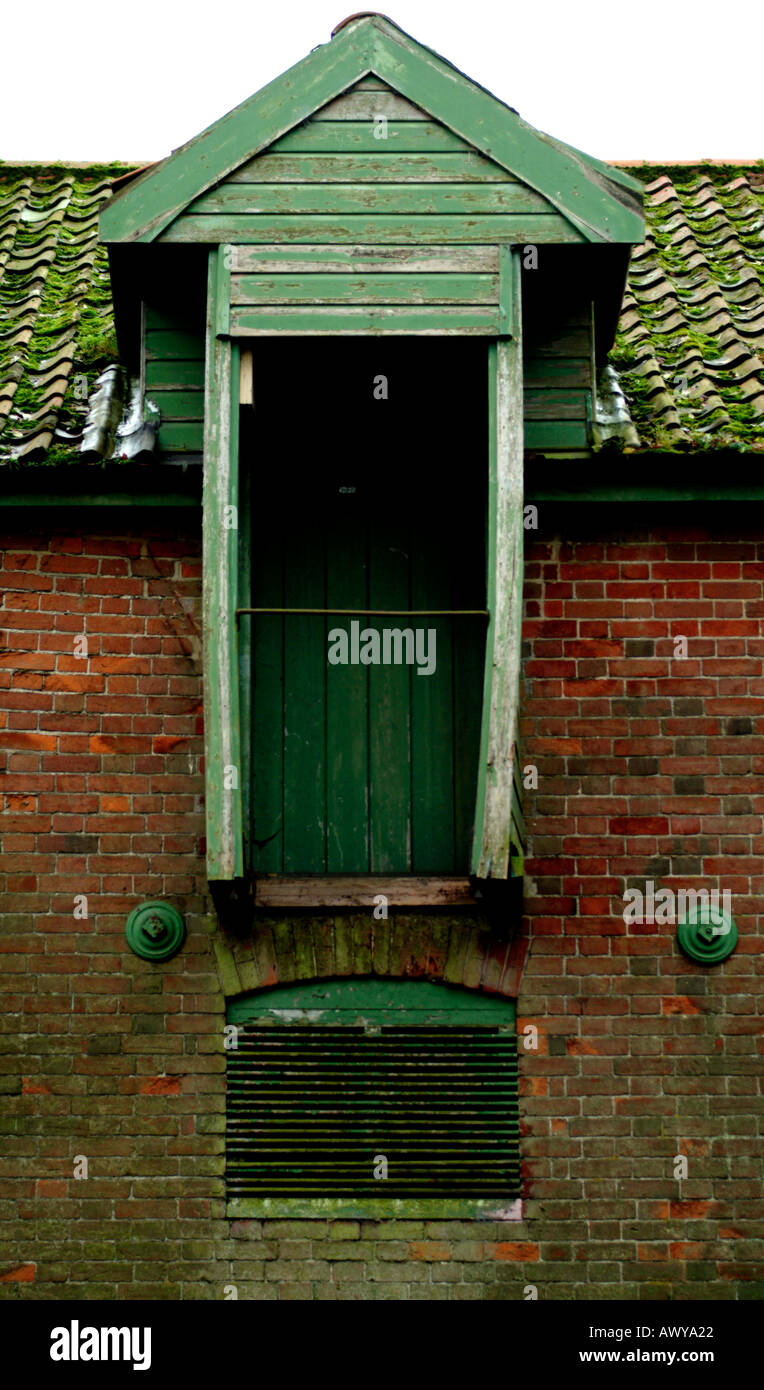 old malting factory external doorway Stock Photo - Alamy