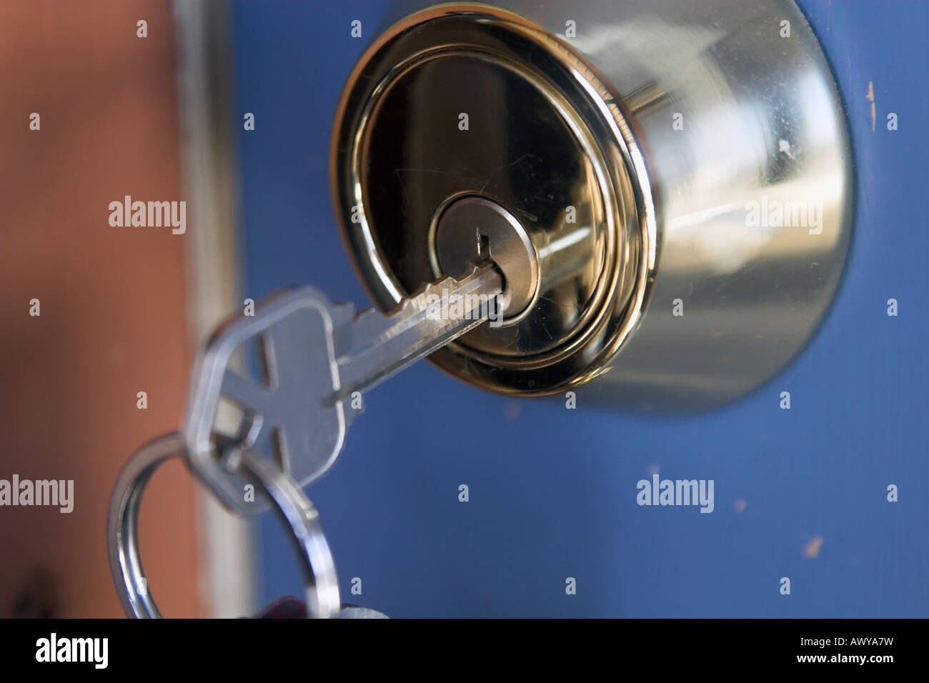 Keys and a lock Stock Photo - Alamy