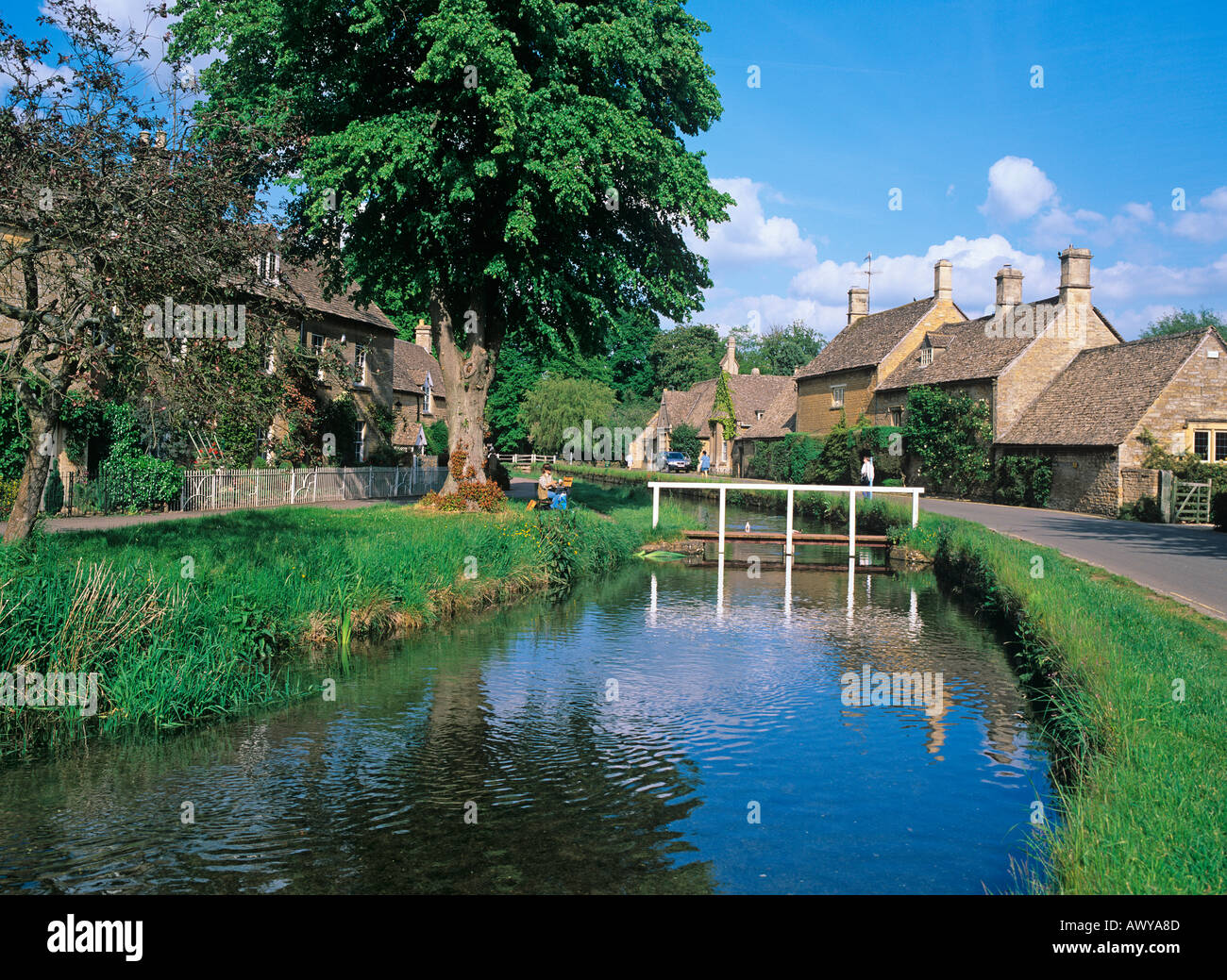 Lower Slaughter Village in the Cotswolds Gloucestershire UK Summer ...