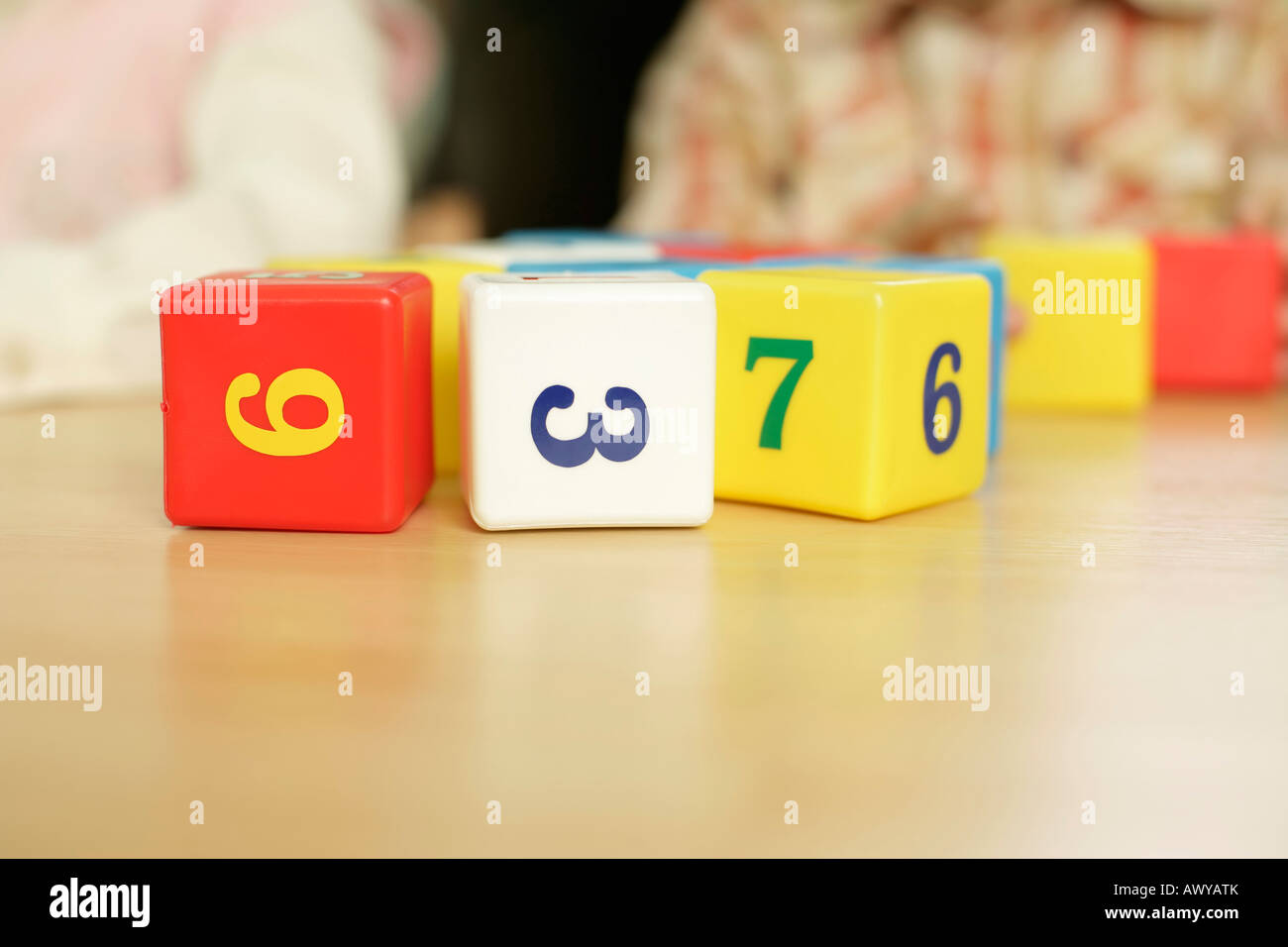 Building blocks with numbers Stock Photo - Alamy
