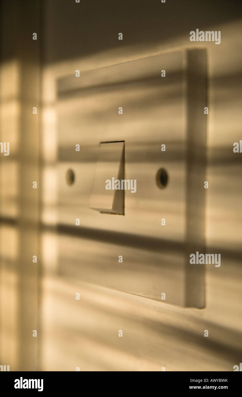 Light switch with shadows Stock Photo - Alamy