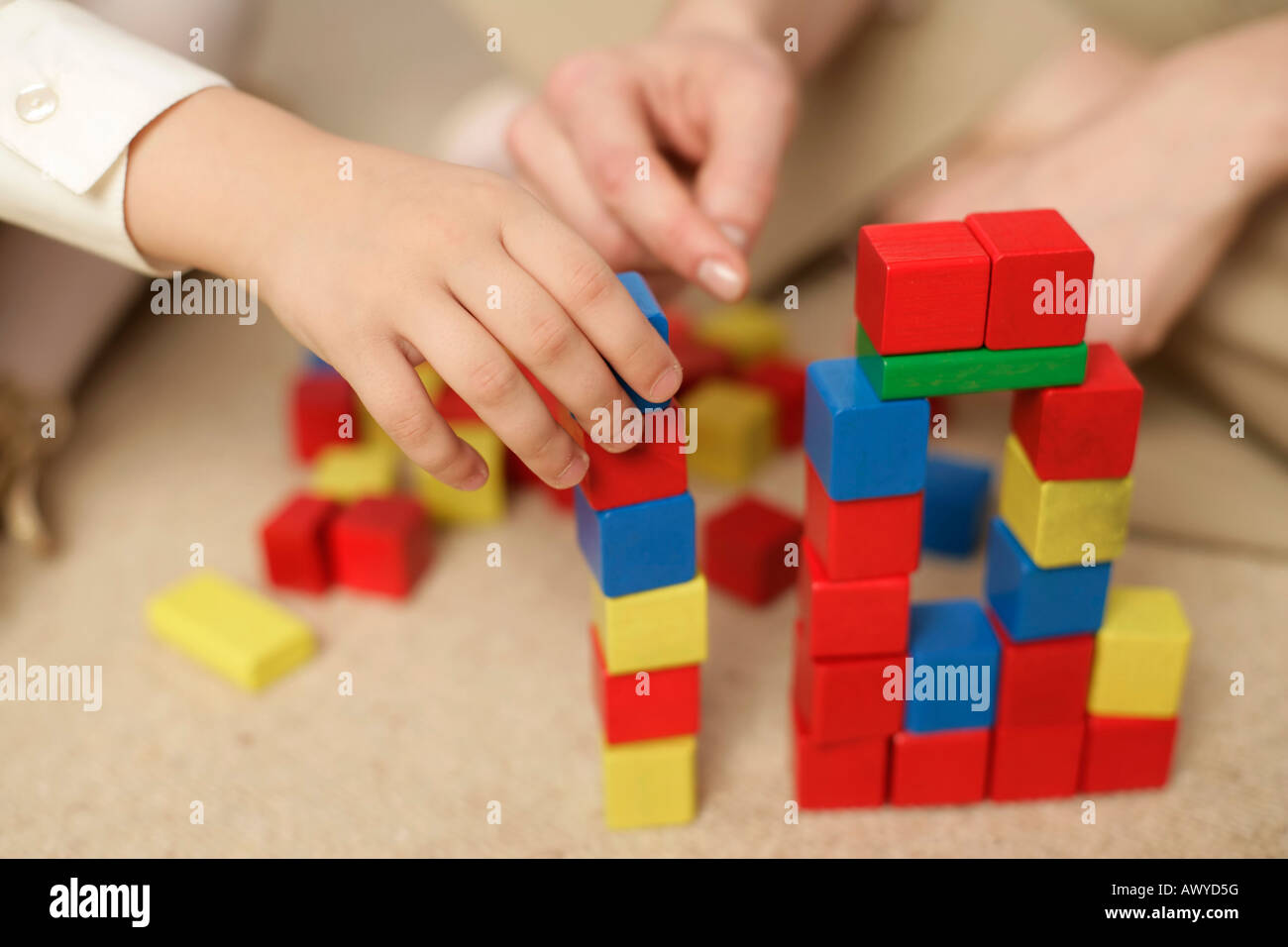 Child Blocks Tower High Resolution Stock Photography and Images - Alamy