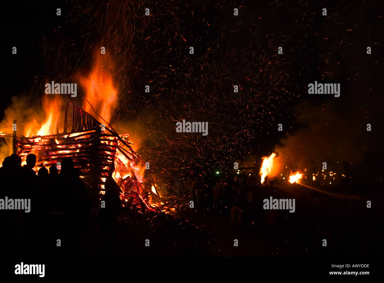 Christmas eve bonfire on levee hi-res stock photography and images - Alamy