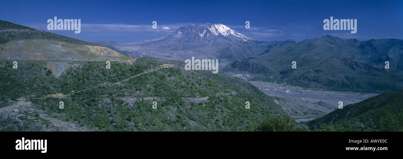 Mt St Helens and the Toutle River Valley Blast Zone Mud Flow Debris ...