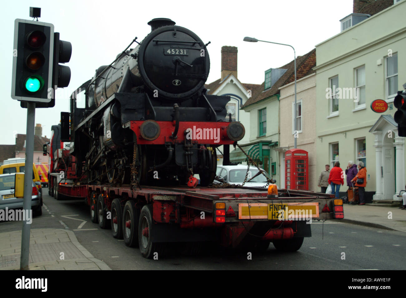 The Sherwood Forester steam engine being transported by low loader ...