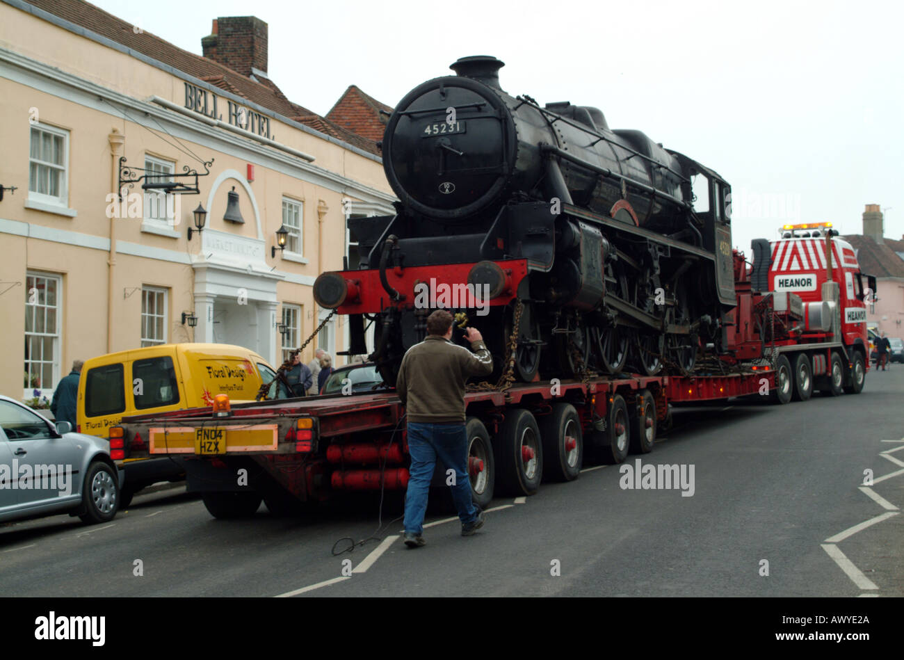 The Sherwood Forester steam engine being transported by low loader ...