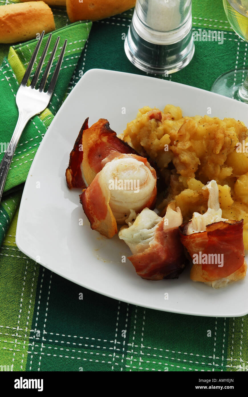 Roulade of Flounder with Sauris speck with potatoes - Italian Kitchen ...