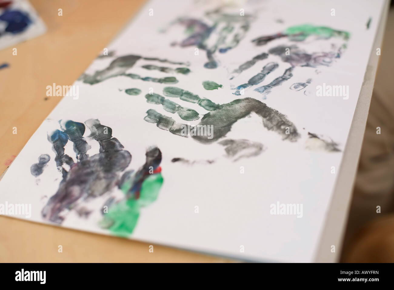 Hand prints on paper hi-res stock photography and images - Alamy