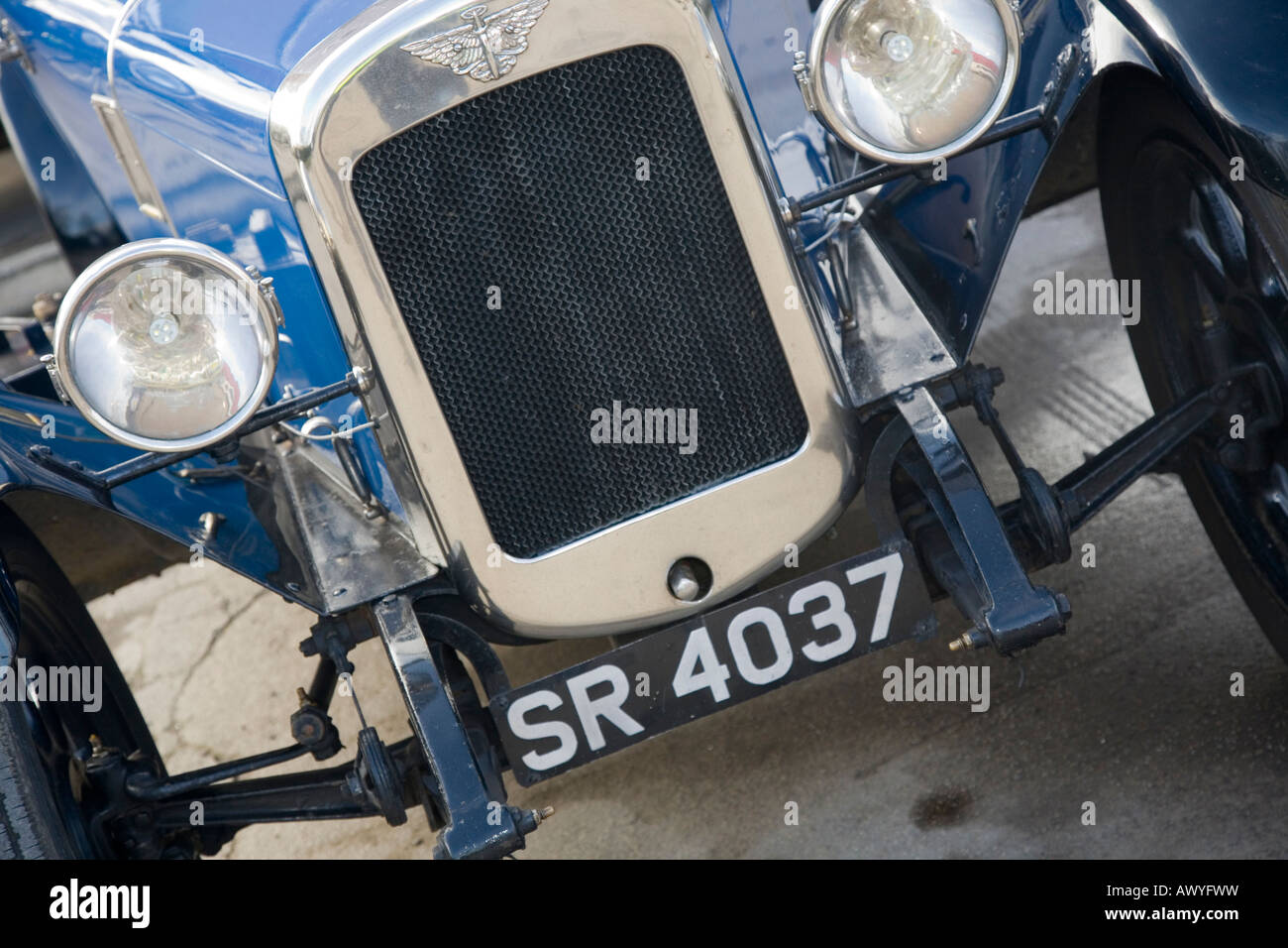 Front view 1924 20s pre-war blue Austin Vintage Car, Austin 7 - SR 4037 ...