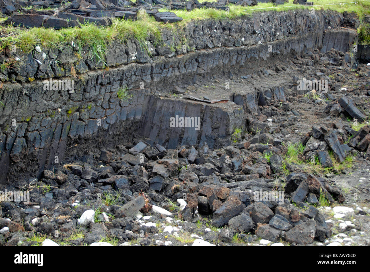 Peat digging in Connemara Stock Photo - Alamy