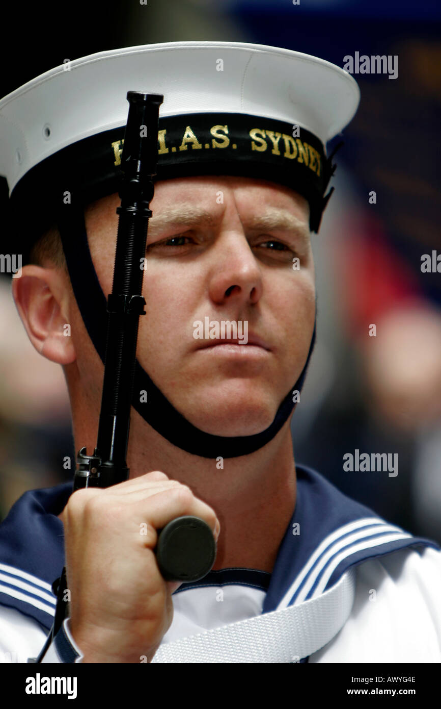 Australian sailor guard of honour Stock Photo - Alamy