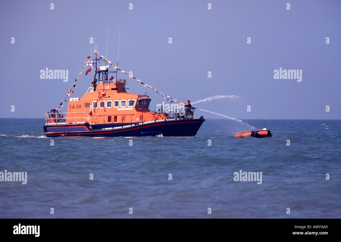 Lifeboat Rescue Exercise UK Stock Photo - Alamy