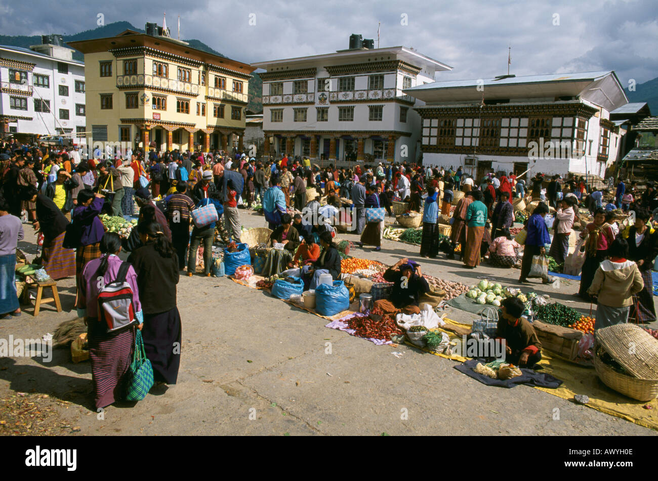 Paro market in Paro, Bhutan Stock Photo - Alamy
