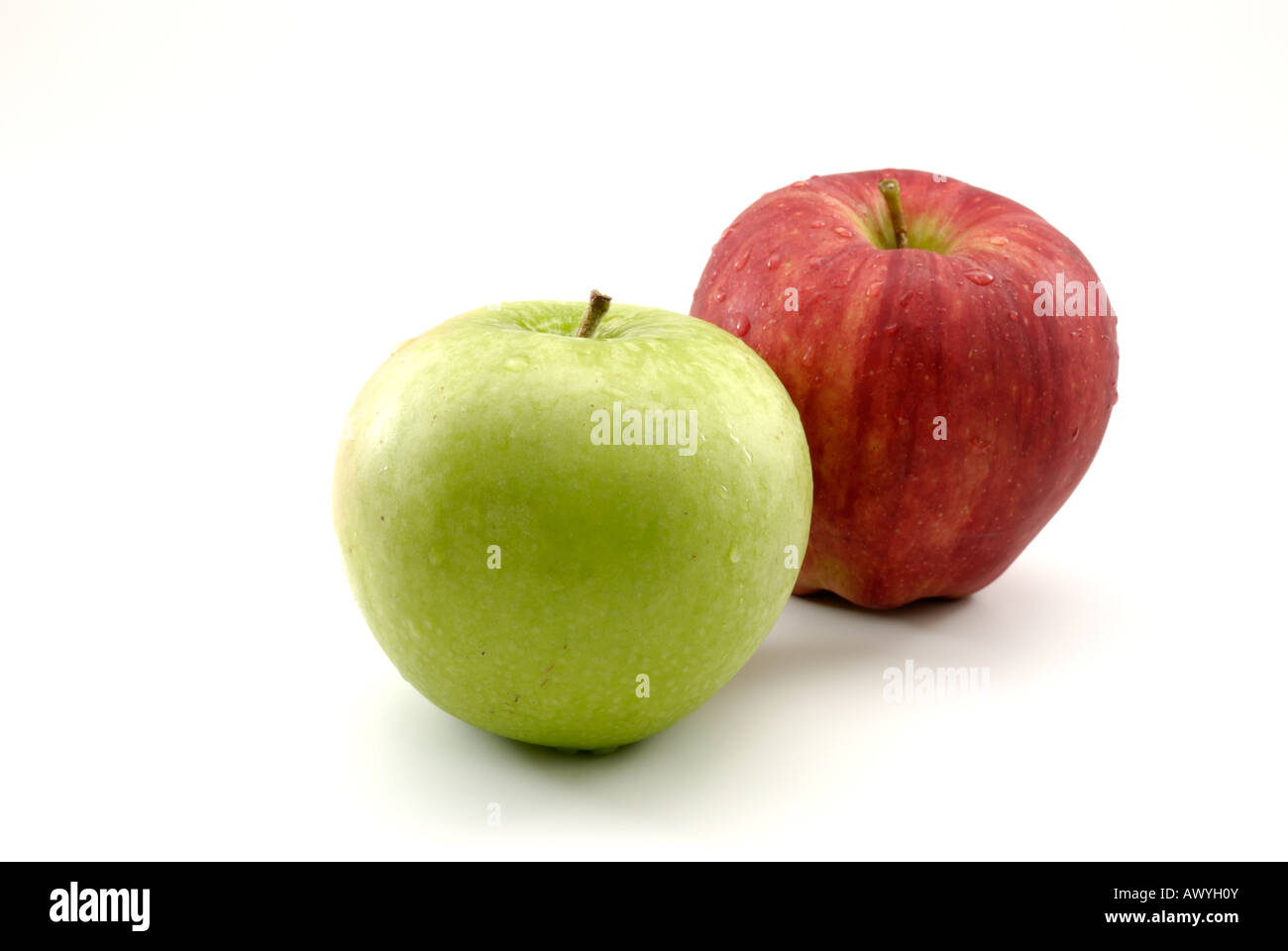 Pair of apples isolated on white Stock Photo - Alamy
