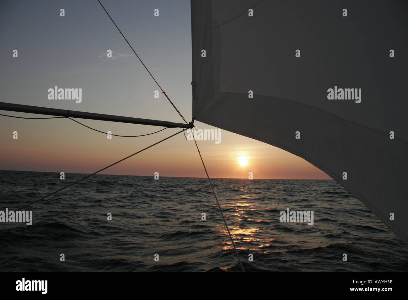 Red jib sail hi-res stock photography and images - Alamy