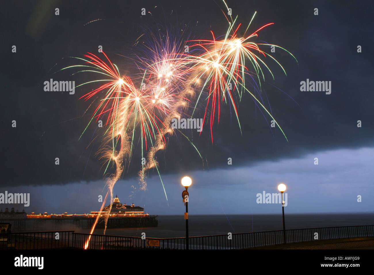 Fireworks display Eastbourne pier Stock Photo - Alamy