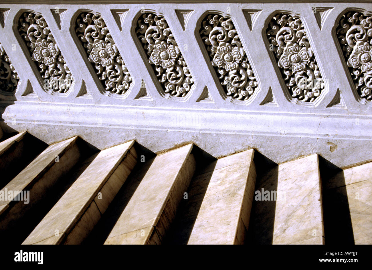 Steps in temple in Bangkok Thailand Stock Photo - Alamy