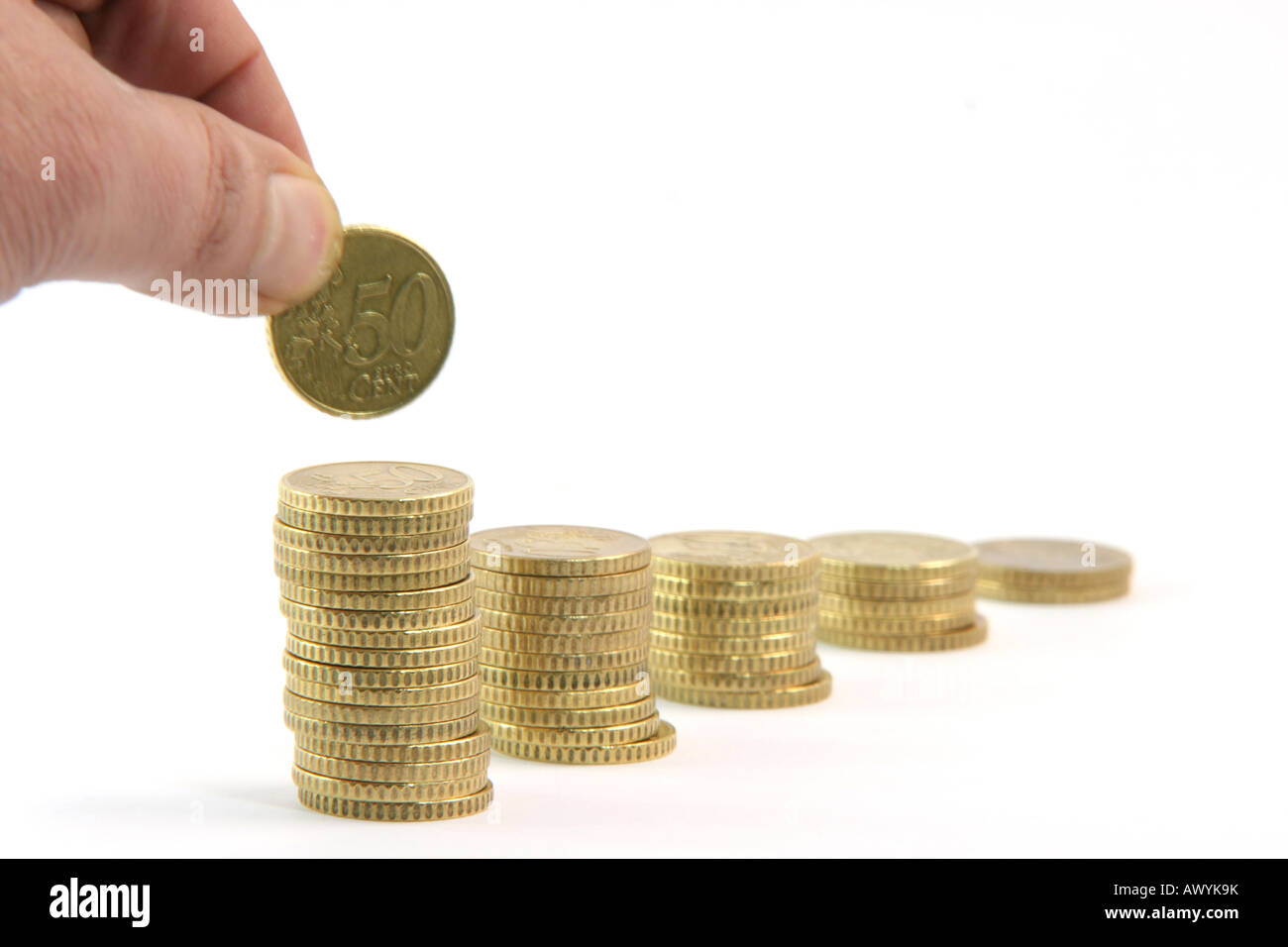 Hand detail money coin euro cent hi-res stock photography and images ...