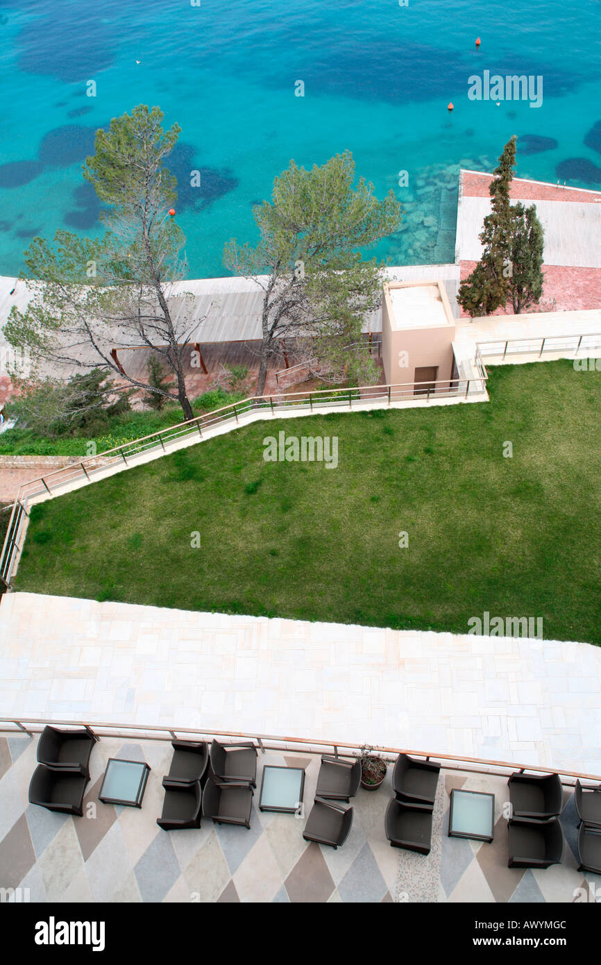 Seaside view from balcony Stock Photo - Alamy