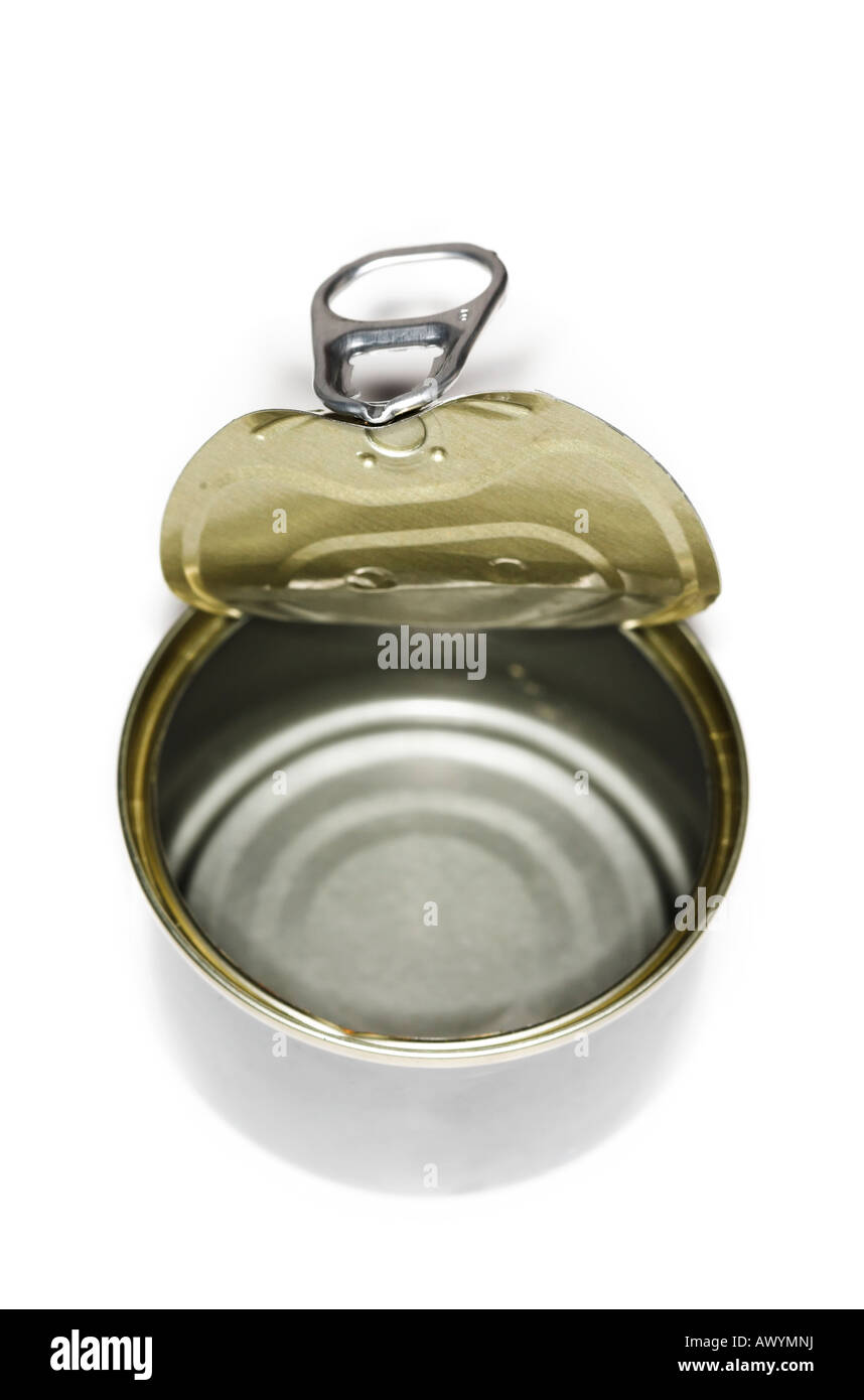 Empty round can Stock Photo - Alamy