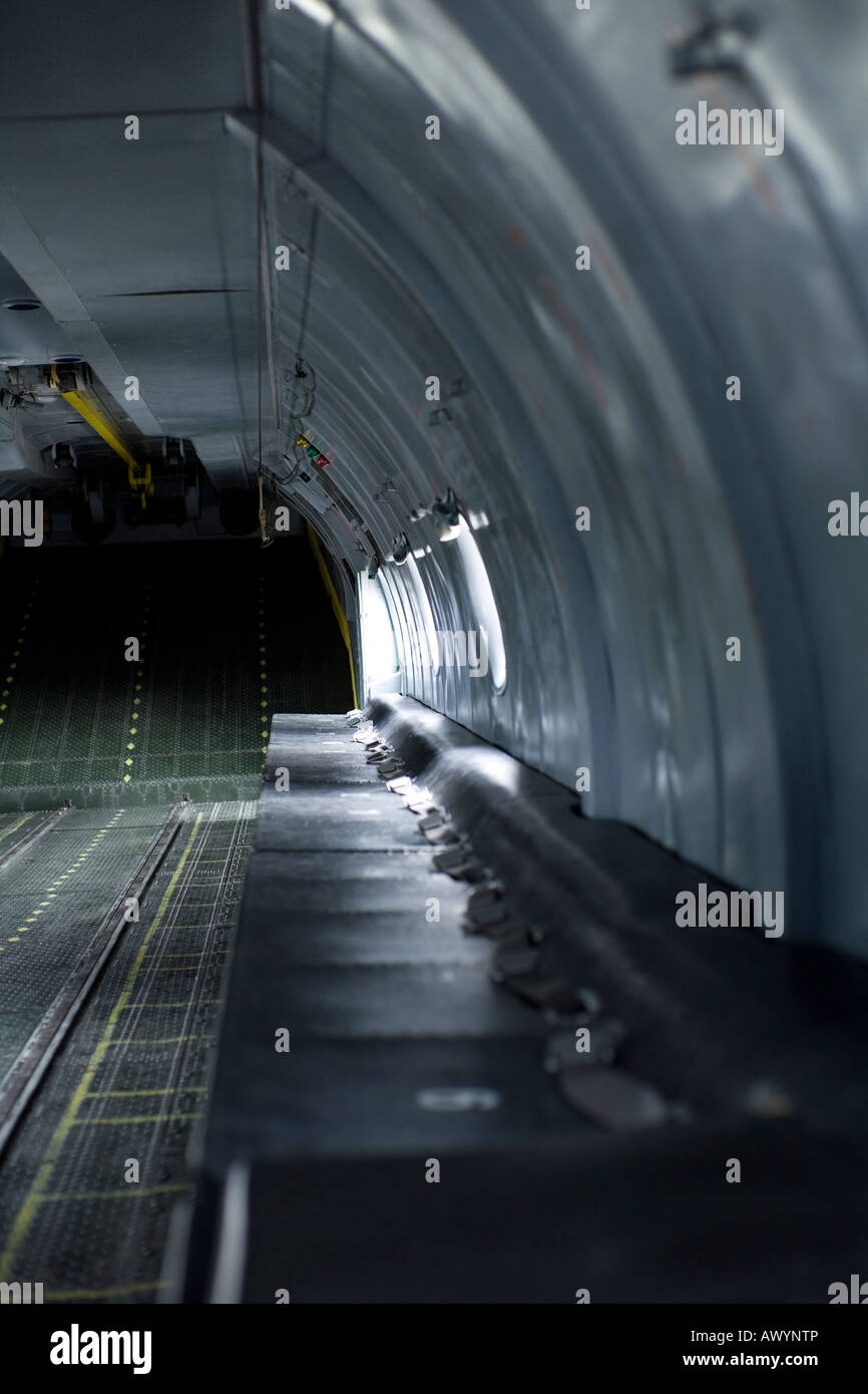 seats inside of an military airplane Stock Photo - Alamy