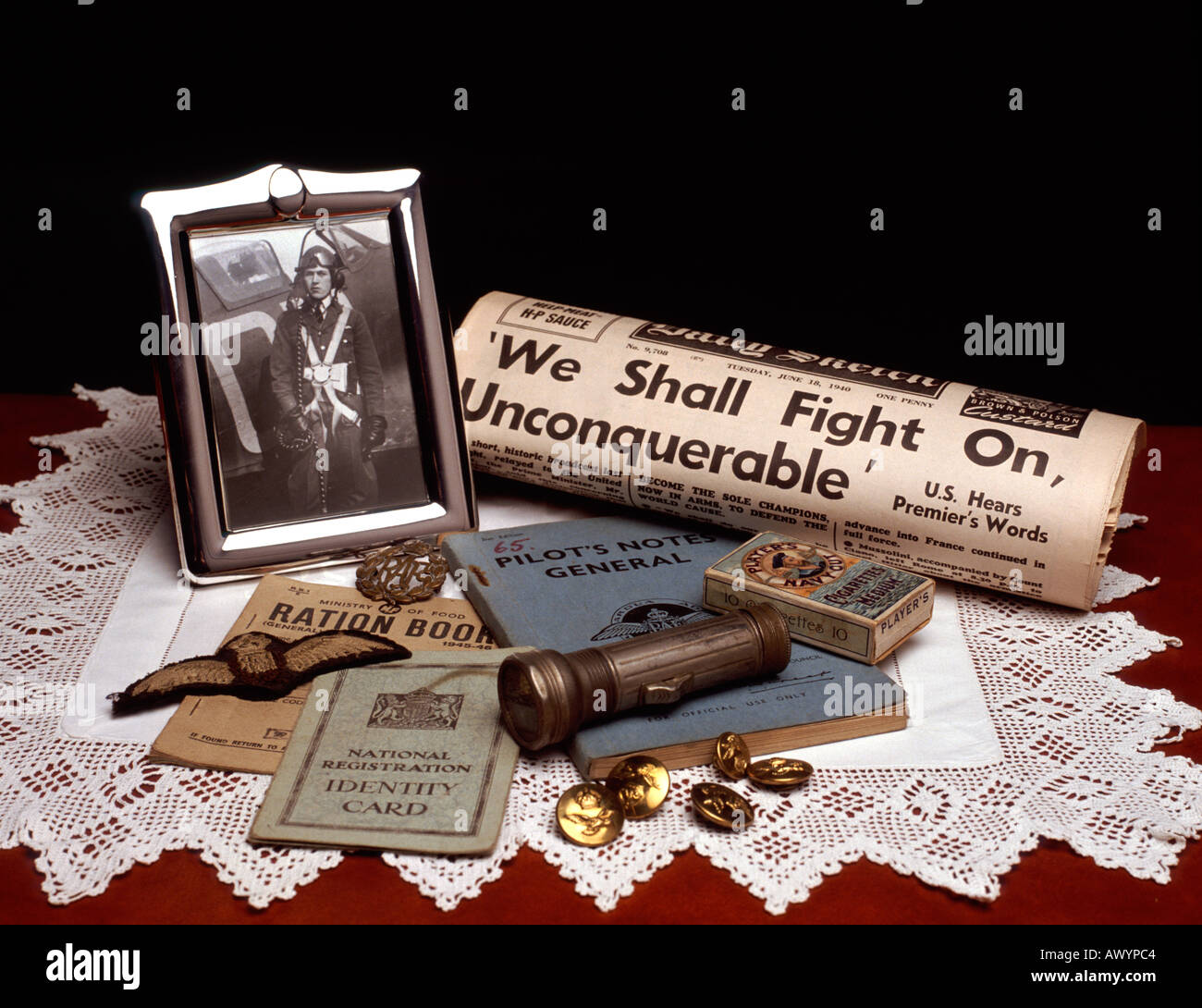 RAF Still life, second world war Stock Photo - Alamy