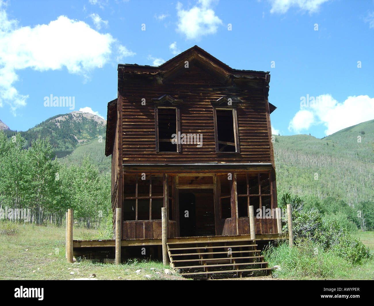 Front of Hotel View and Cook House, Ashcroft Ghost Town, near Aspen ...