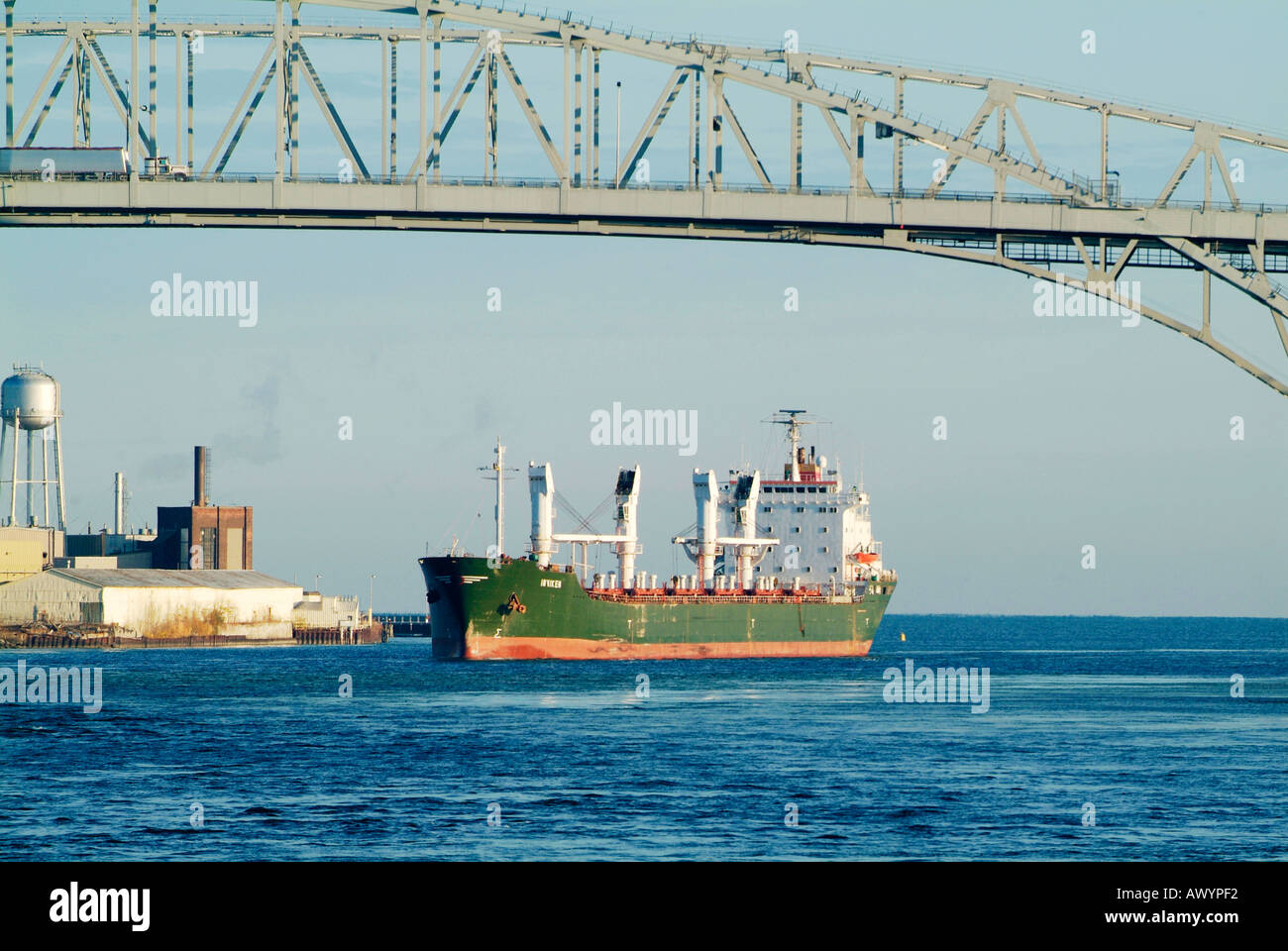 International and domestic Freighter Shipping on the St Clair River at ...