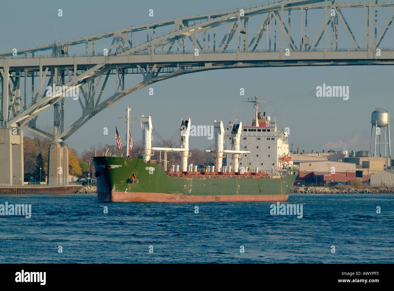 International and domestic Freighter Shipping on the St Clair River at ...