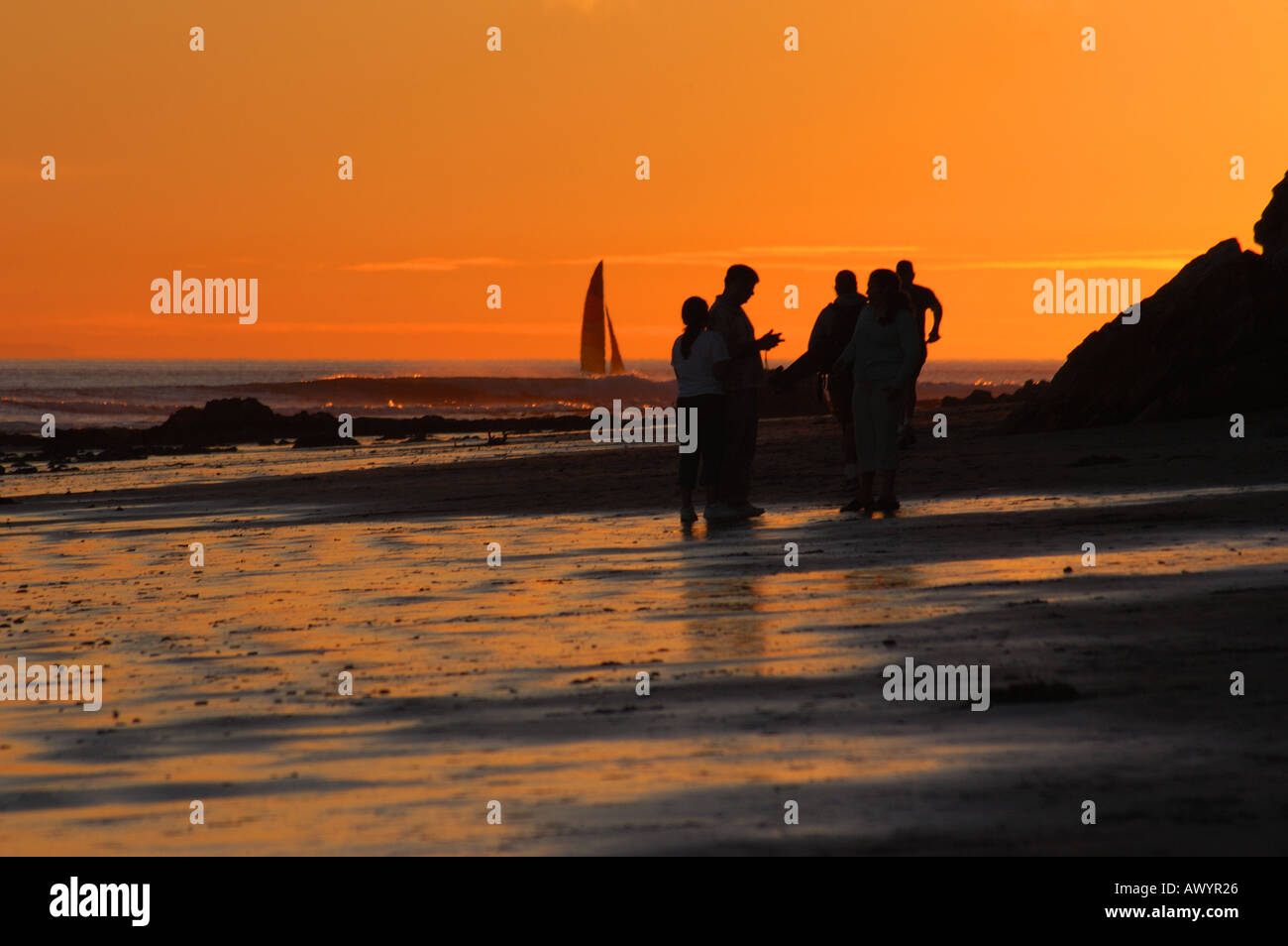 People Walking on Beach Stock Photo - Alamy
