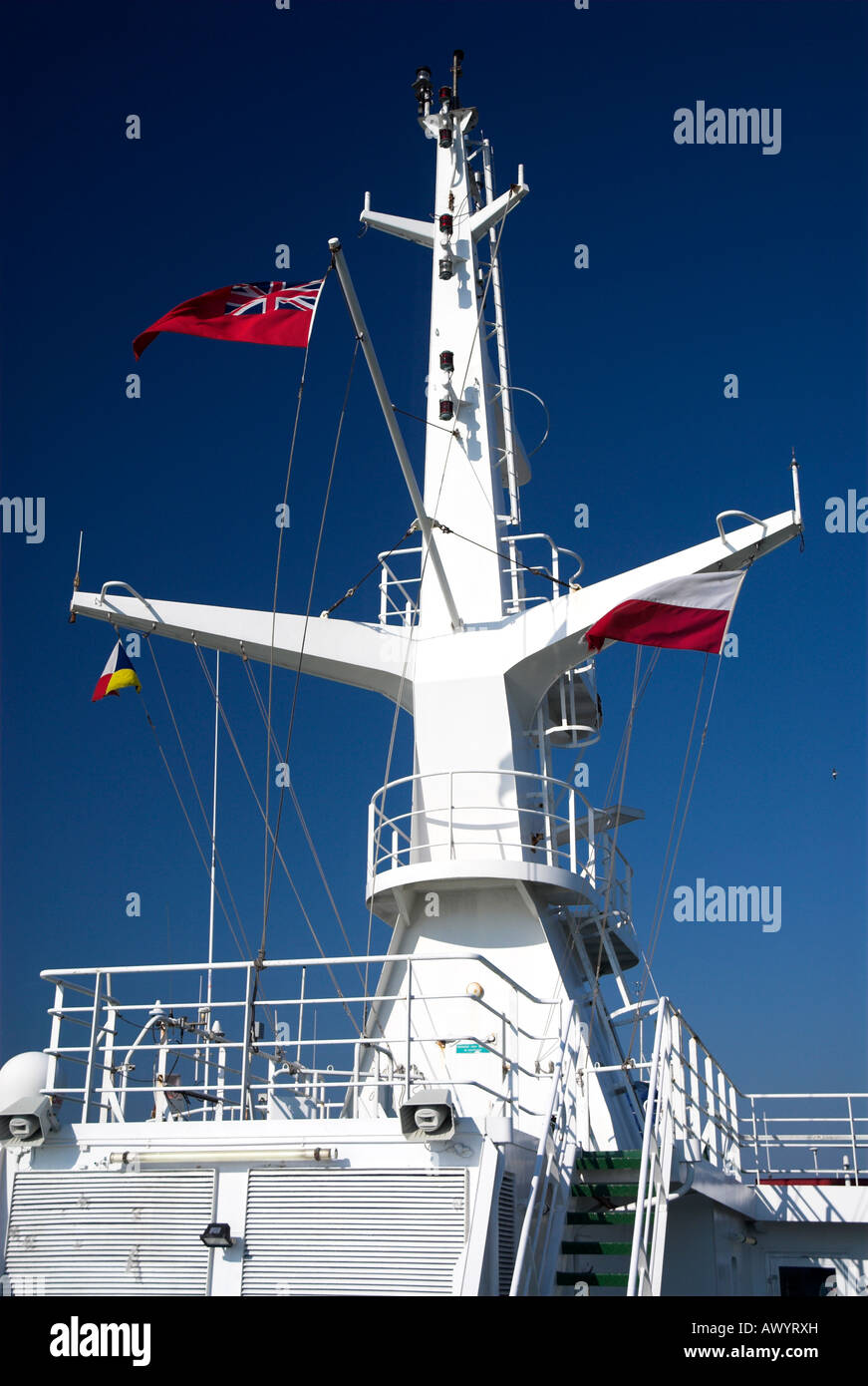Mast On The P O Ferry Pride of Bilbao Stock Photo - Alamy