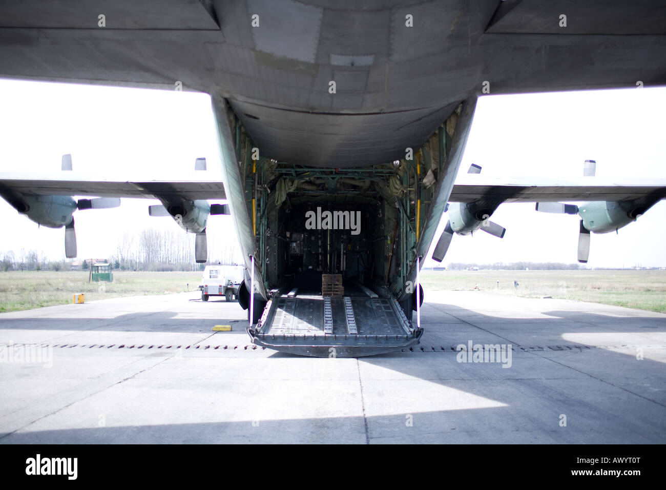 Military Cargo Plane Back