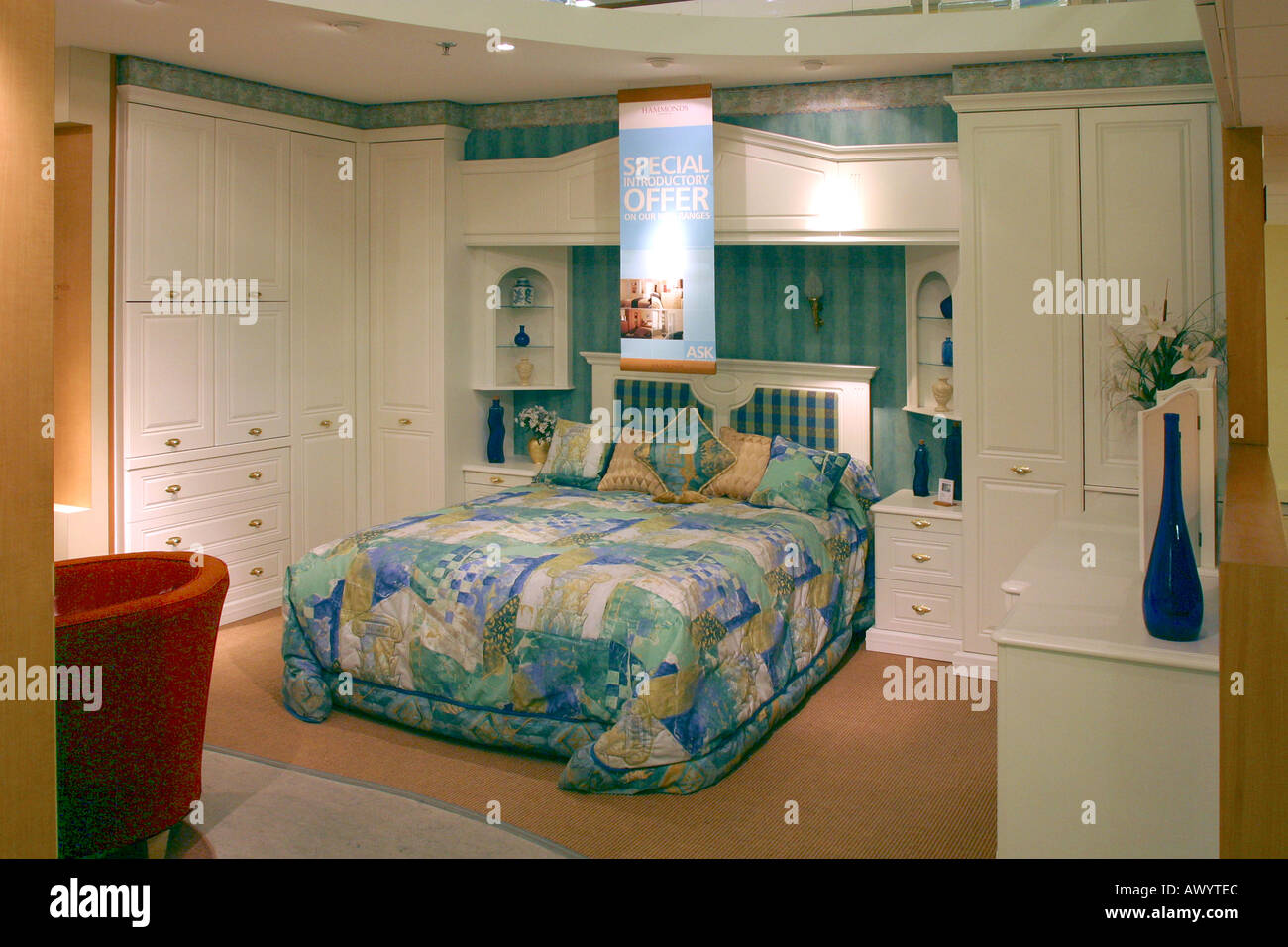 Bed display in store Stock Photo - Alamy