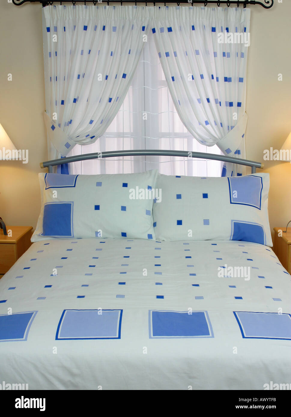 Duvet cover and bed linen on display in store Stock Photo - Alamy