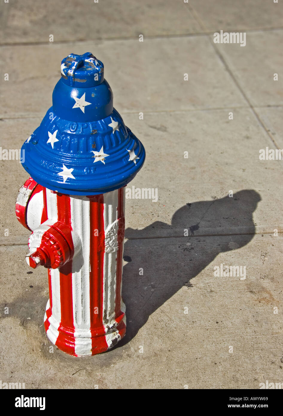 Fire Hydrant painted with Stars and Stripes Amsterdam Avenue Manhattan ...