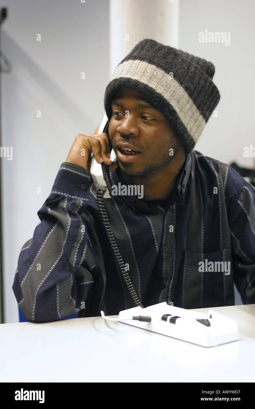 Mature male student in esol course at adult education centre Stock ...