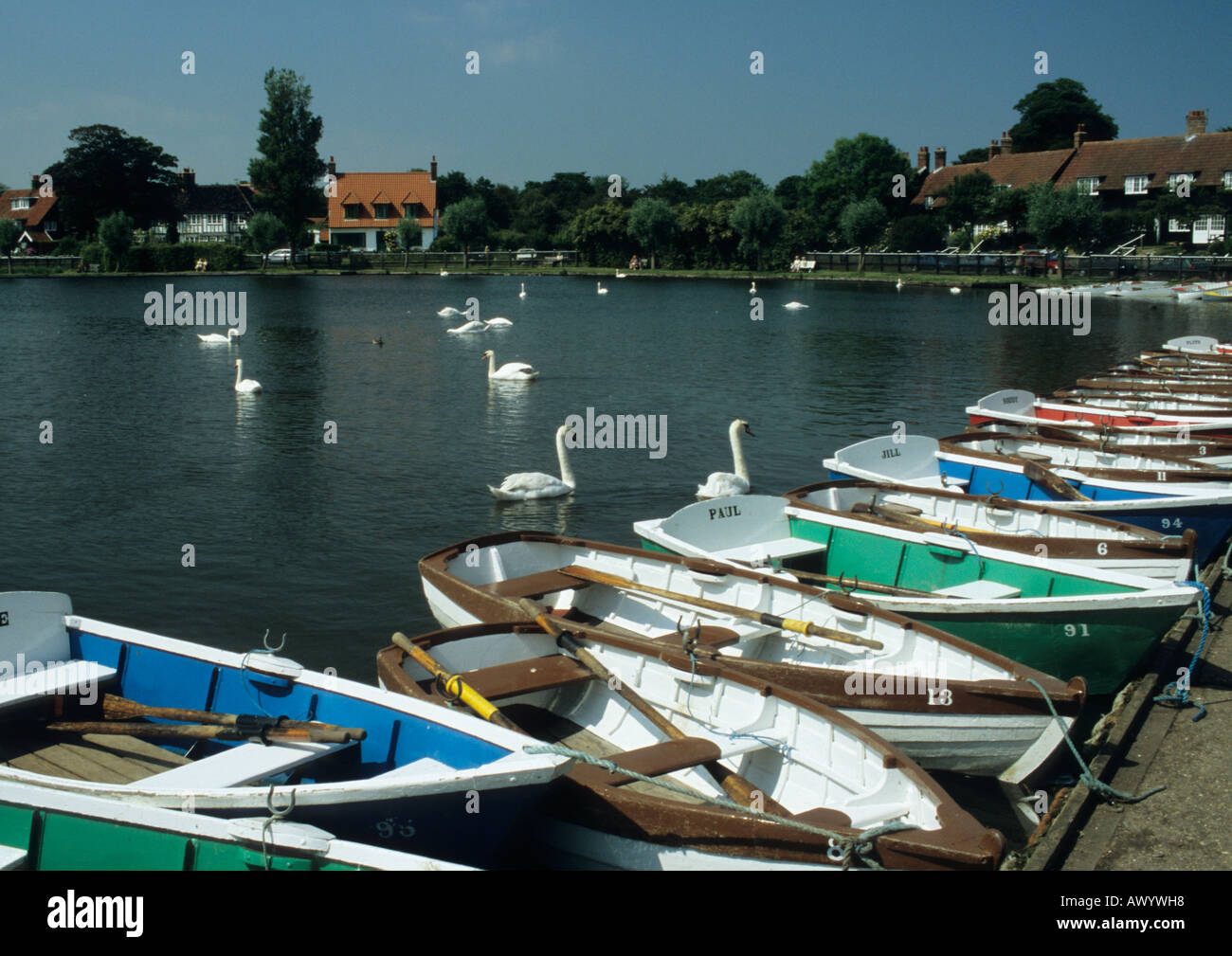 Boats At Thorpeness in Suffolk Uk Stock Photo - Alamy