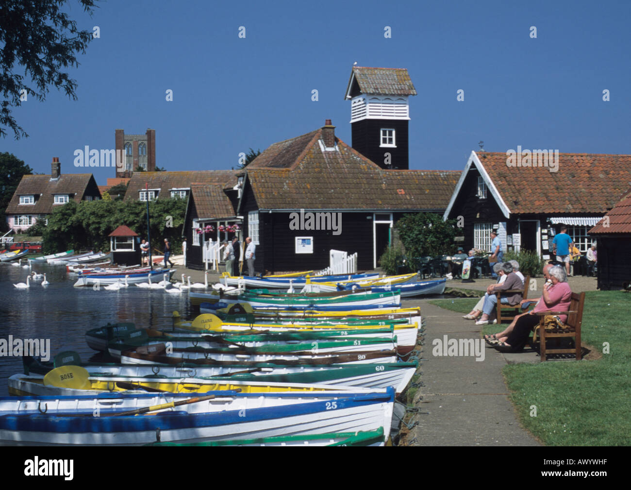 Boats At Thorpeness in Suffolk Uk Stock Photo - Alamy